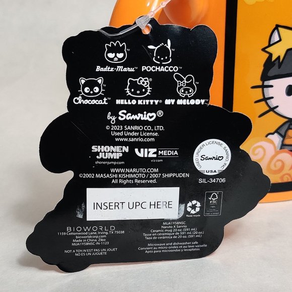 Bioworld | Dining | Sanrio Hello Kitty X Naruto Mug Orange Anime 2 Oz ...